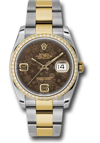 Rolex Steel and Yellow Gold Rolesor Datejust 36 Watch - 52 Diamond Bez