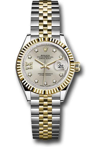 Rolex Steel and Yellow Gold Rolesor Lady-Datejust 28 Watch - Fluted Be